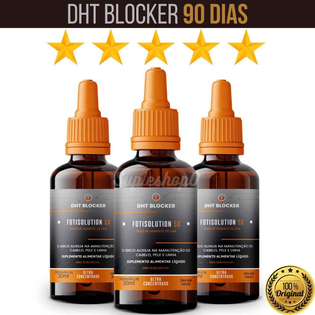 Kit 3 DHT Blocker Original p/ Tratamento Capilar - Envio Imediato ...