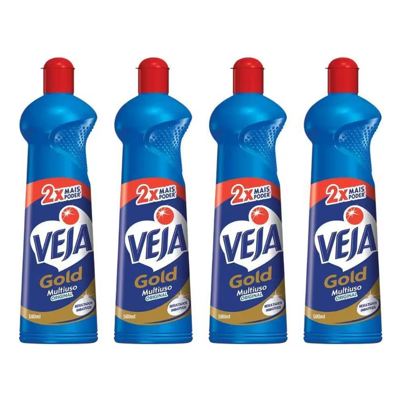 Kit 4 Veja Gold Multiuso Tradicional 500ml | Shopee Brasil