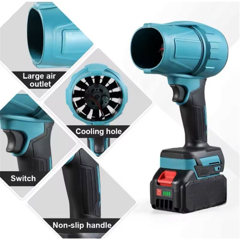 Soprador Turbo Elétrico de Folhas Recarregável Bivolt 2 Baterias 21v e ...