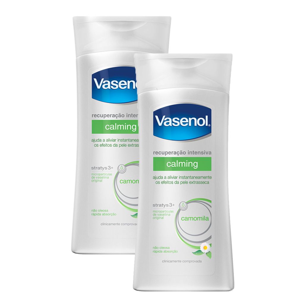 Kit 2 Loção Hidratante Vasenol Recuperação Intensiva Calming com 200ml ...