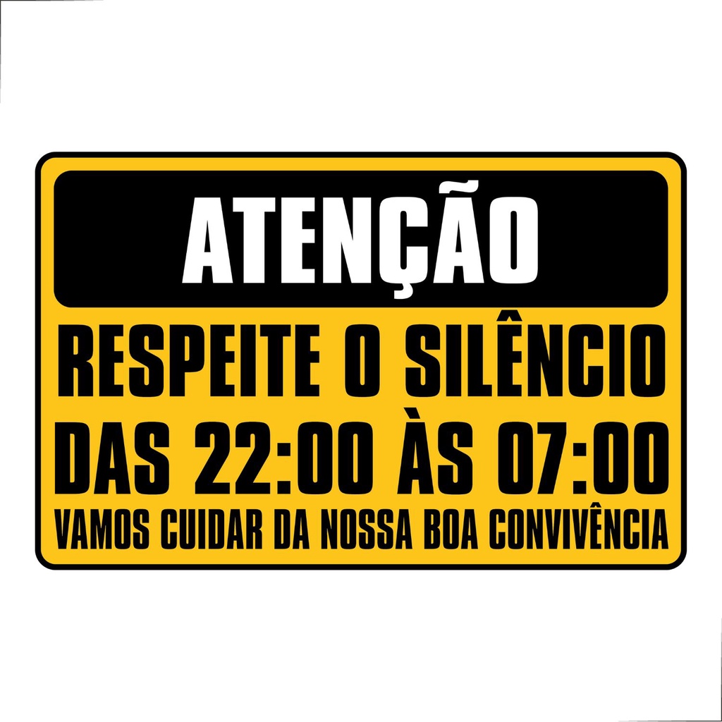 Placa de Sinalizacao Atencao Respeite o Silencio 22h as 7h | Shopee Brasil Placa de Sinalizacao Atencao Respeite o Silencio 22h as 7h | Shopee Brasil