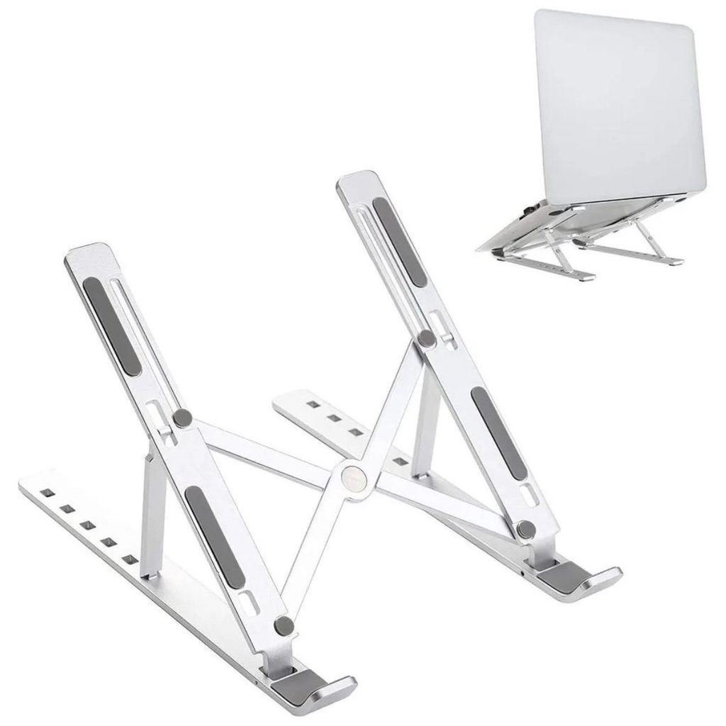 Suporte De Notebook Articulado Aluminio Dobrável Ergonomico | Shopee Brasil
