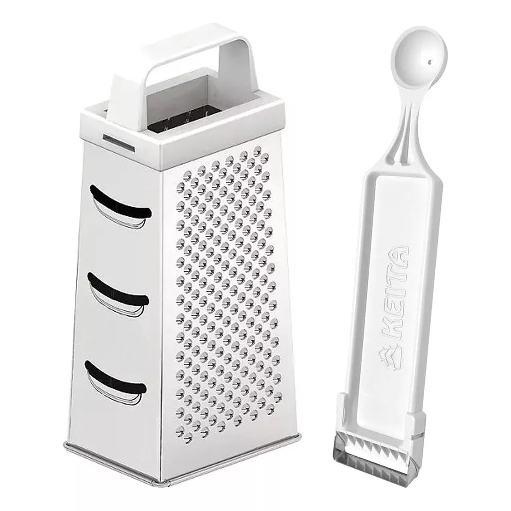 Ralador de Legumes Multifuncional 4 Faces Ralador Inox Com Alça ...