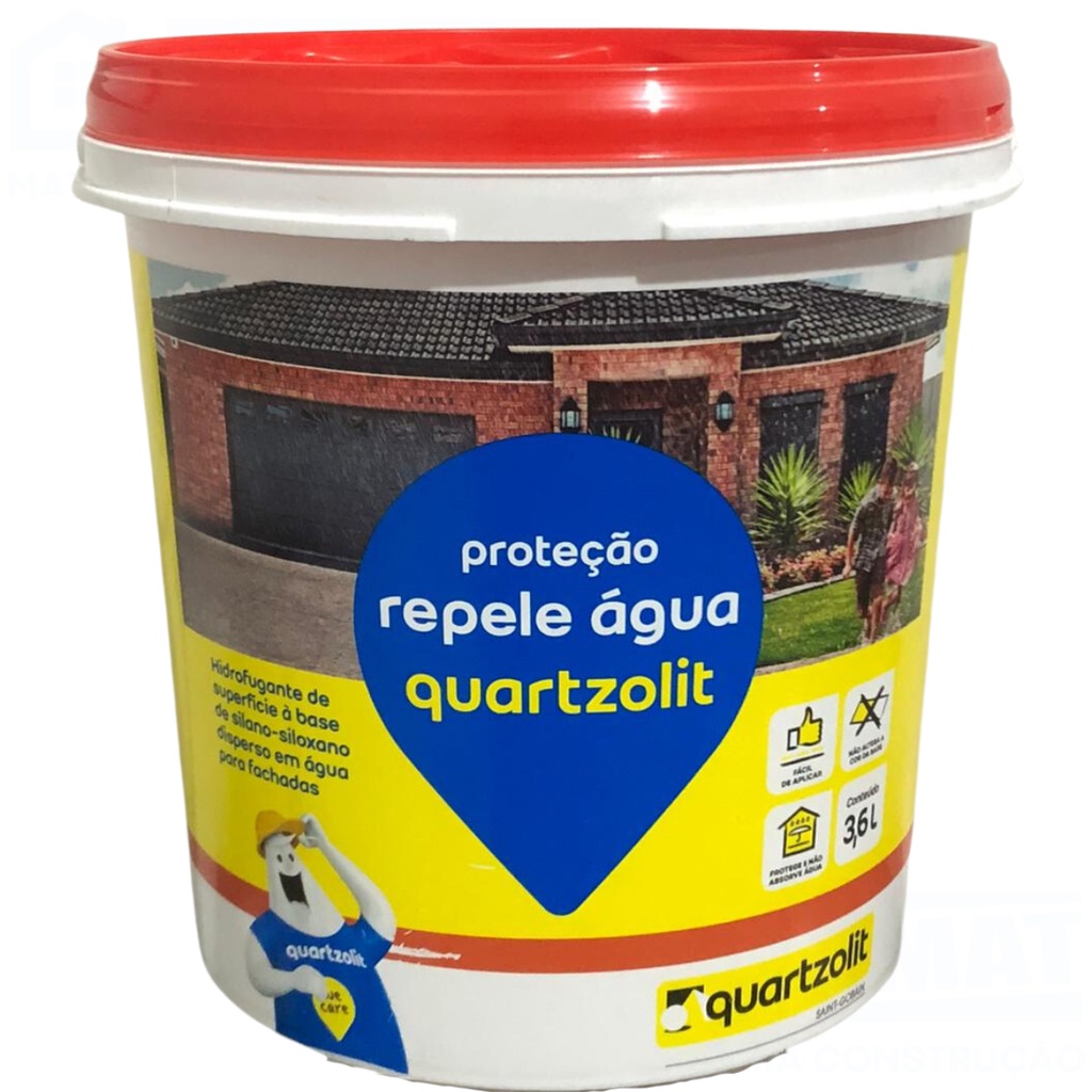 Repele Agua Hidrofugante impermeabilizante Quartzolit 3,6 L | Shopee Brasil