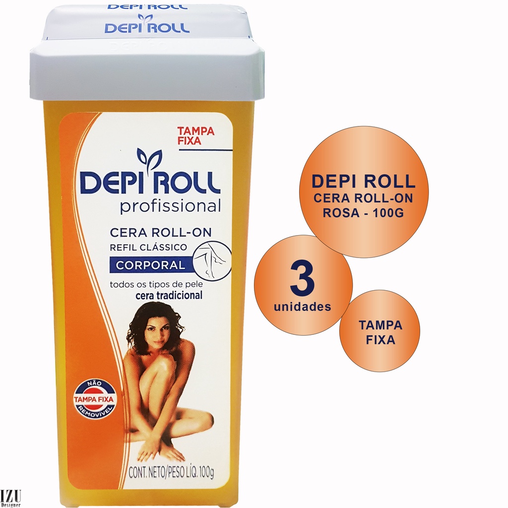 Depi Roll Kit c/3 Cera Roll-On Tradicional 100g | Shopee Brasil