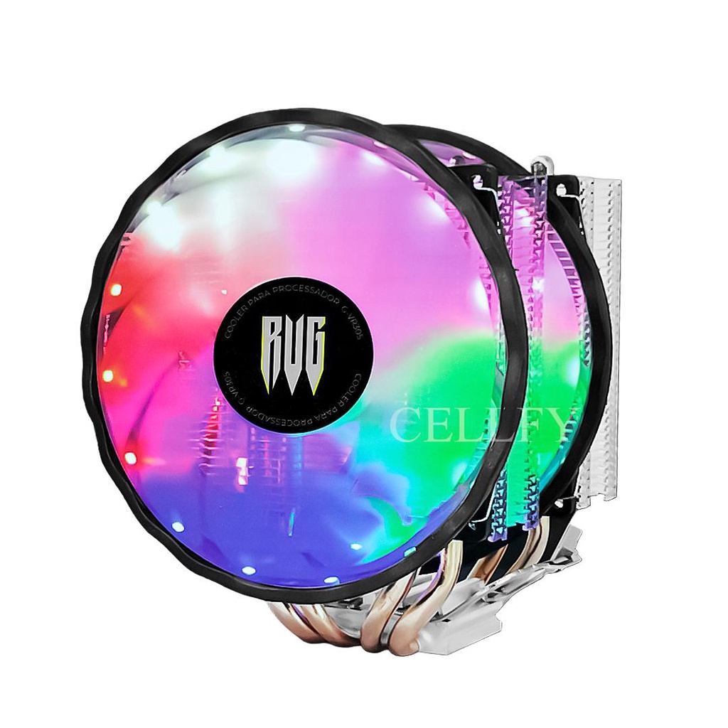 Cooler Fan Gamer 120mm Duplo P/ Processador LED Silencioso - Escorrega ...