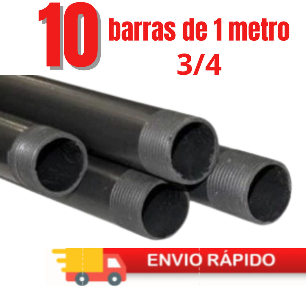 10 Unidades Conduite Eletroduto de Sobrepor 3/4 Polegadas Barra 1 Metro ...