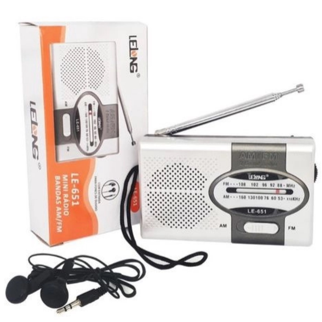 Radio de Bolso Radinho Portátil AM FM com fone de ouvido | Shopee Brasil