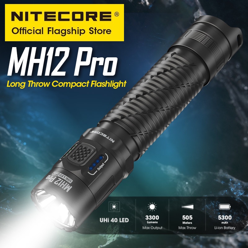 Lanterna Compacta Recarregável NITECORE MH12 Pro USB-C 505 Metros ...