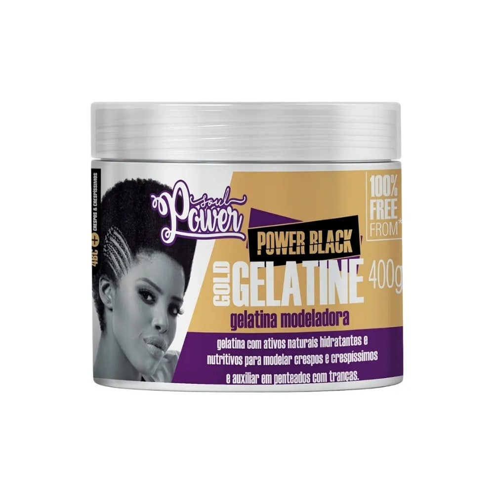 Gelatina Modeladora Soul Power Black Gold Gelatine 400g 5343 | Shopee ...