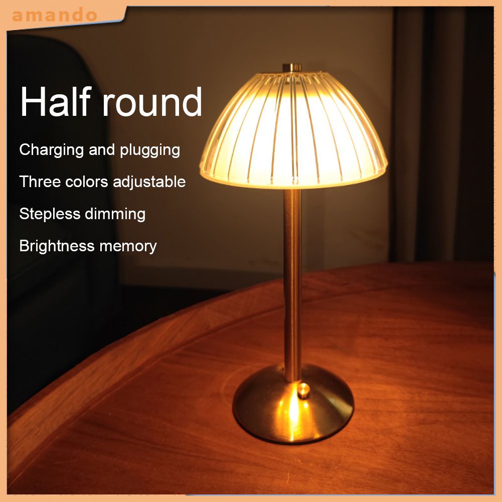 Candeeiro de mesa LED Retro Bar Candeeiro de mesa Usb Touch Dimming ...