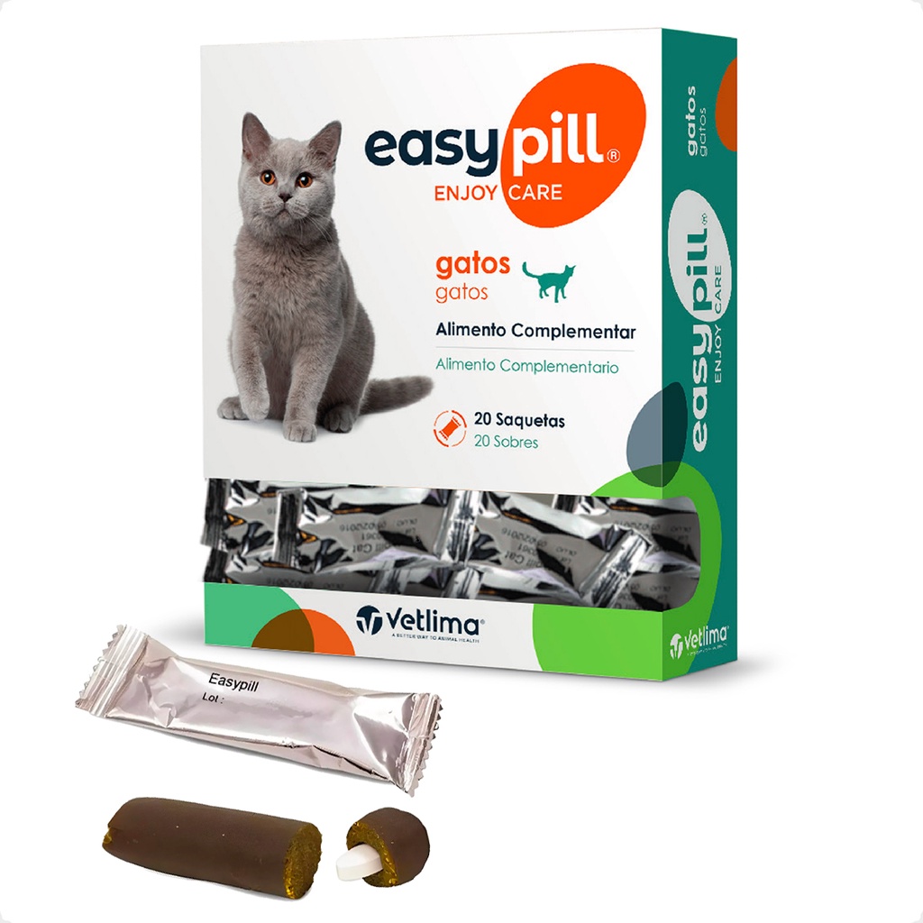 Easy Pill Gatos Vetlima Snack Nutritivo - 1 Sachê 10g | Shopee Brasil