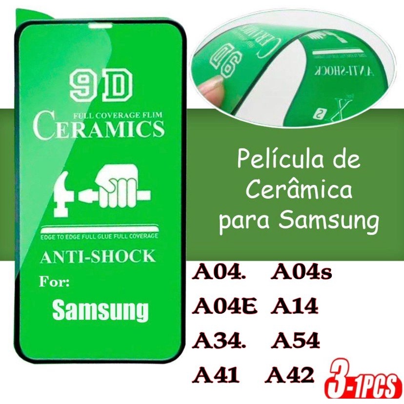 Película Cerâmica 9D 3D Samsung Gel Hidrogel Flexível A04 A04S A04E A14 A41 A42 A34 A54 | Shopee ...