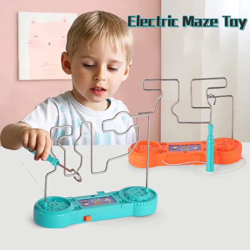 Kids Collision Electric Shock Maze Touch Game Fine Motor Toy ...