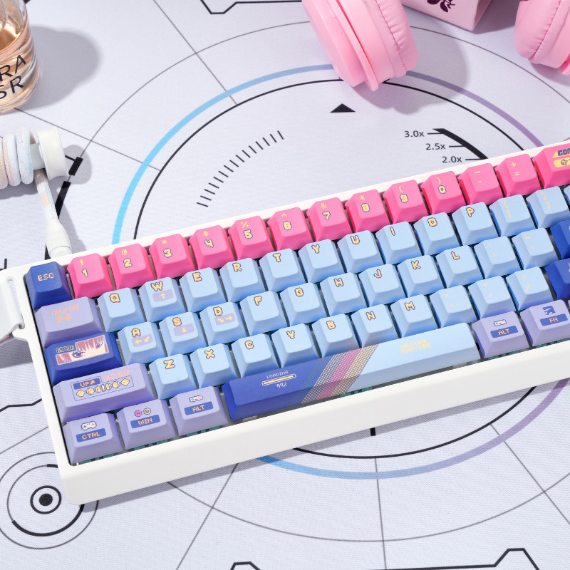 Alta pontuação menina cereja Perfil Dye-Sub PBT Keycaps Conjunto ...
