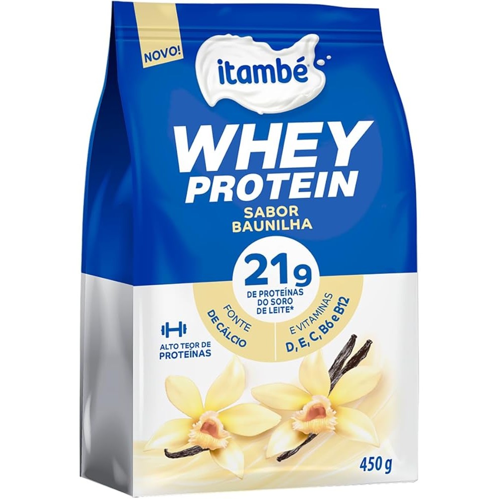 Whey Protein Suplemento Alimentar em pó 450 gr - Itambé | Shopee Brasil