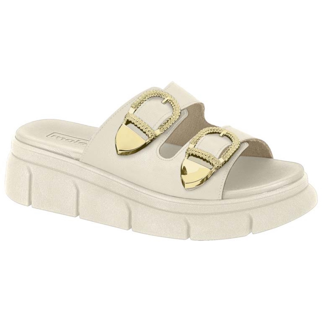 Sandalia Moleca Plataforma Feminina Fivelas Casual Birken Conforto ...