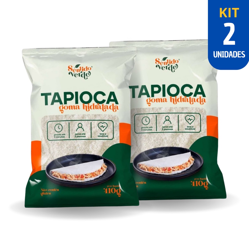 Tapioca Goma Hidratada Sentido Verde 410g (2 Un) | Shopee Brasil