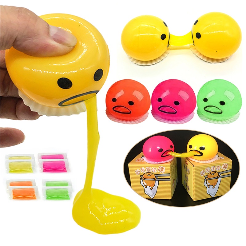 Nova Bola De Estresse Squishy Puking Egg Yolk Com Goop Amarela Alivia O ...