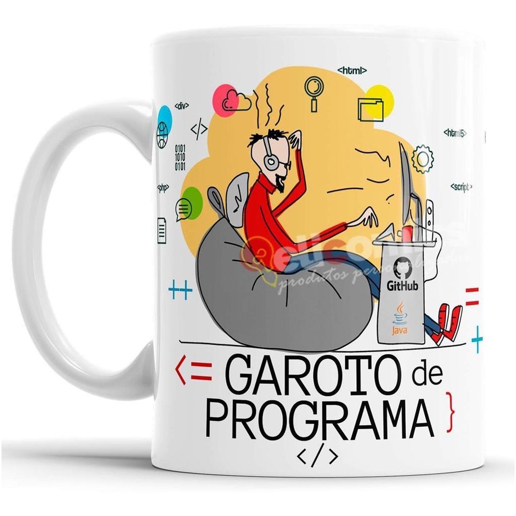 Caneca Garoto De Programa Geek Programador | Shopee Brasil
