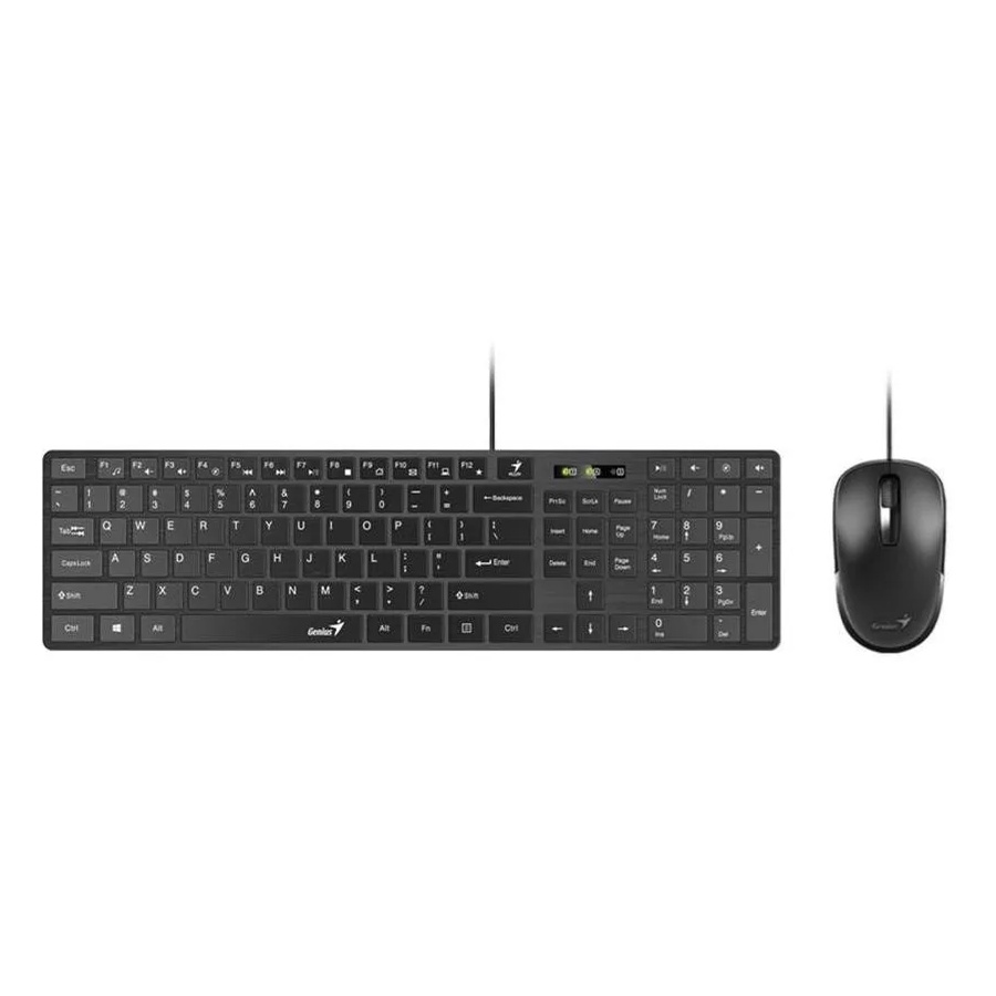 Kit teclado e mouse Genius SlimStar C126 Preto (USB/Tecla chocolate ...