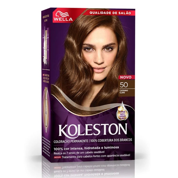 KOLESTON - WELLA - COLORAÇÃO PERMANENTE - 100% COBERTURA DOS BRANCOS ...