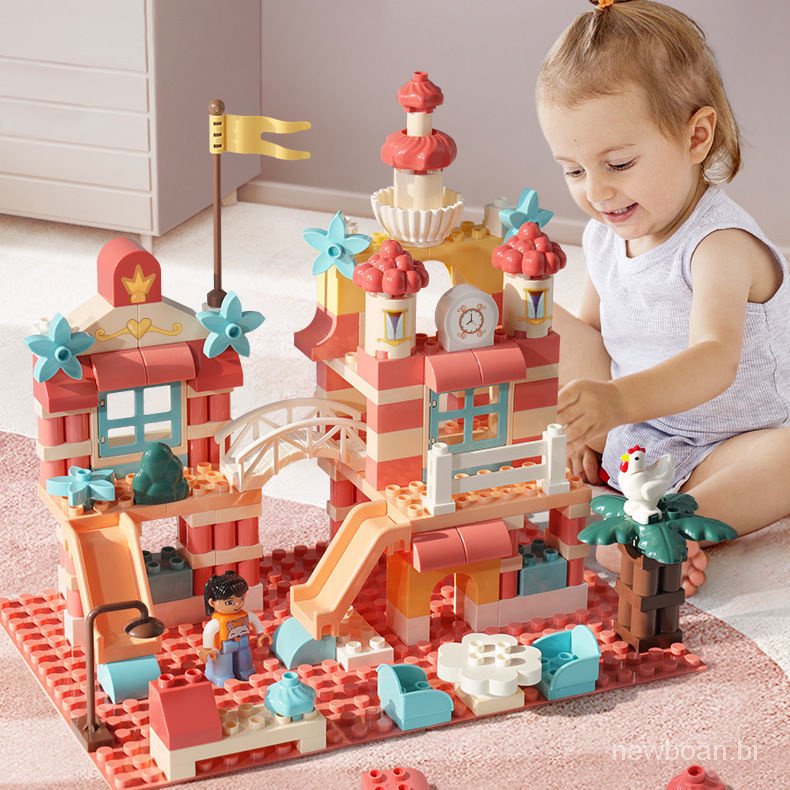 Compatível com Lego granular menina princesa castelo caixa de presente ...