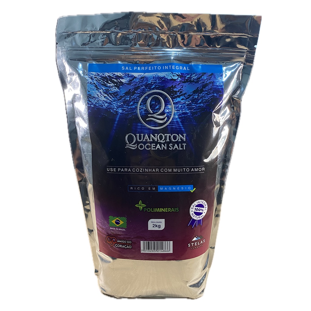 Sal Marinho Integral Moído Natural 2kg Quanqton Ocen Salt | Shopee Brasil