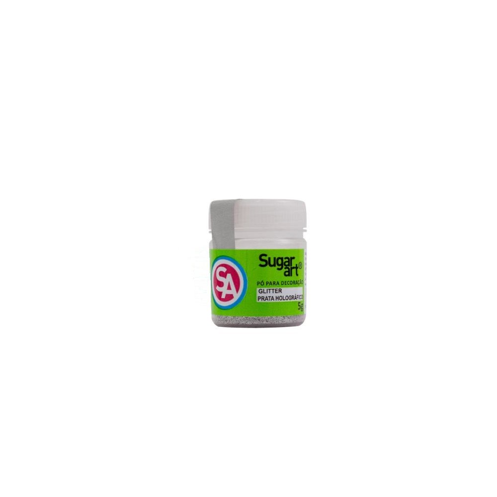 Pó Glitter 5g - Sugar Art Prata | Shopee Brasil