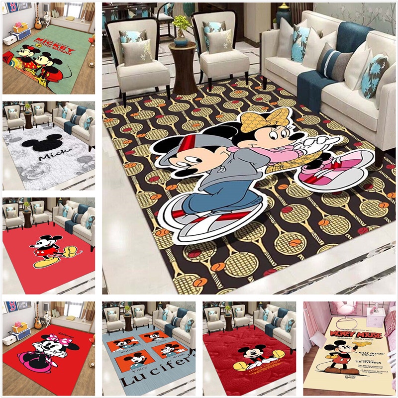 Disney Mickey Minnie Anime Cartoon Bonito Tapete Sala De Estar Sofá ...
