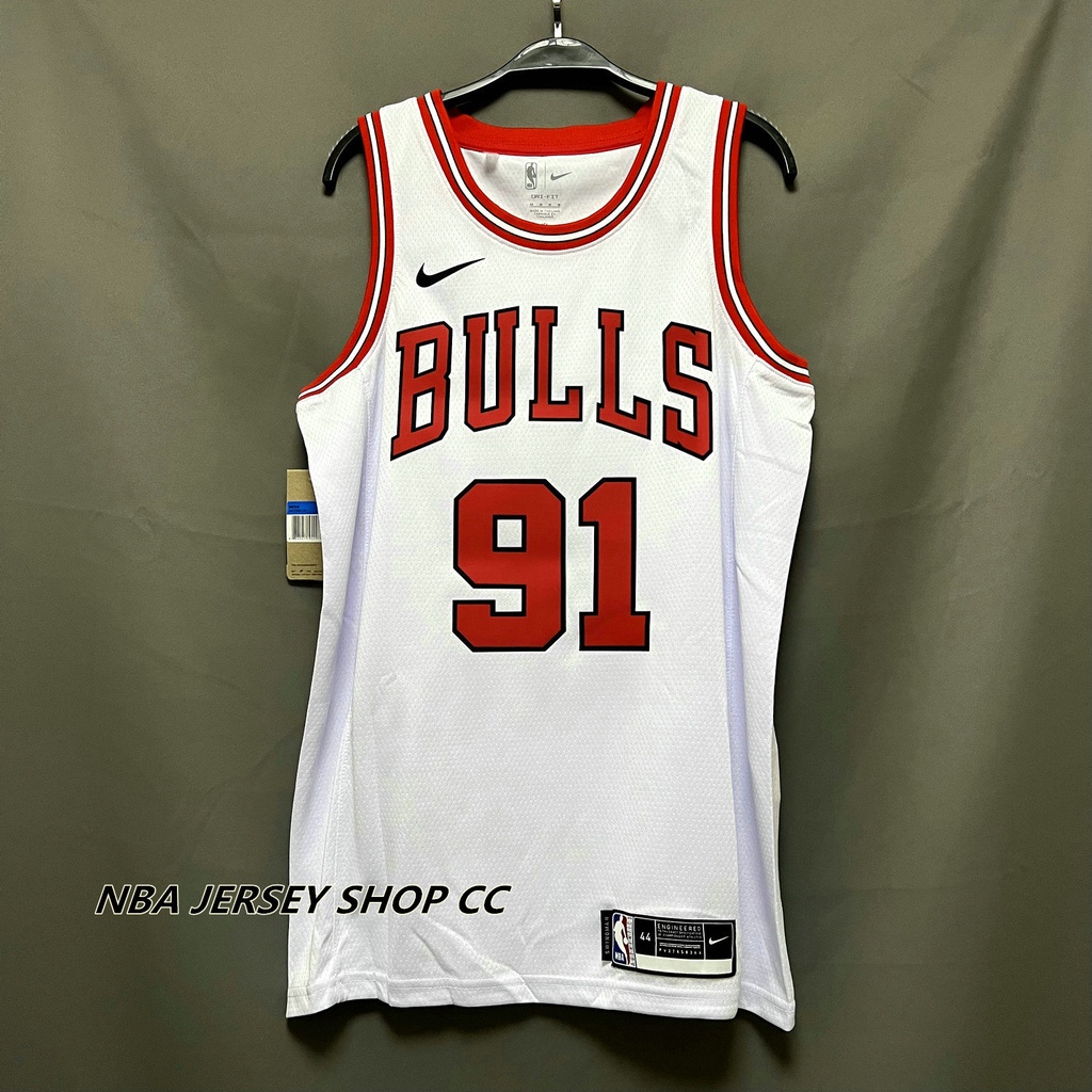 Novo Touro Original Masculino Da NBA Chicago # 91 Dennis Rodman Jersey Vermelho Branco Preto ...