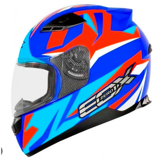 CAPACETE EBF E-ZERO X COLORS AZUL TWISTER 58 | Shopee Brasil
