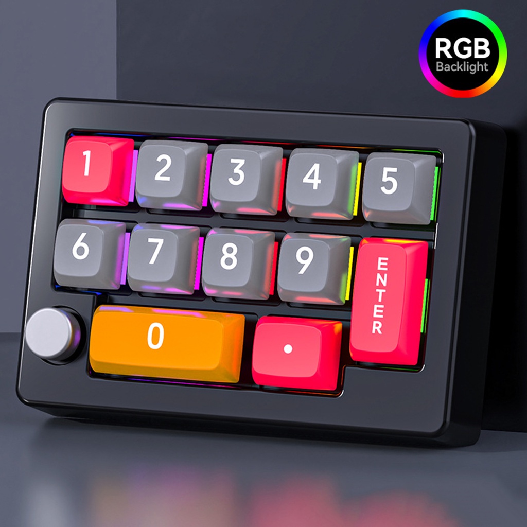 Teclado Mecânico Nvt _ Wired Número Externo 13 Teclas Macro Programável ...