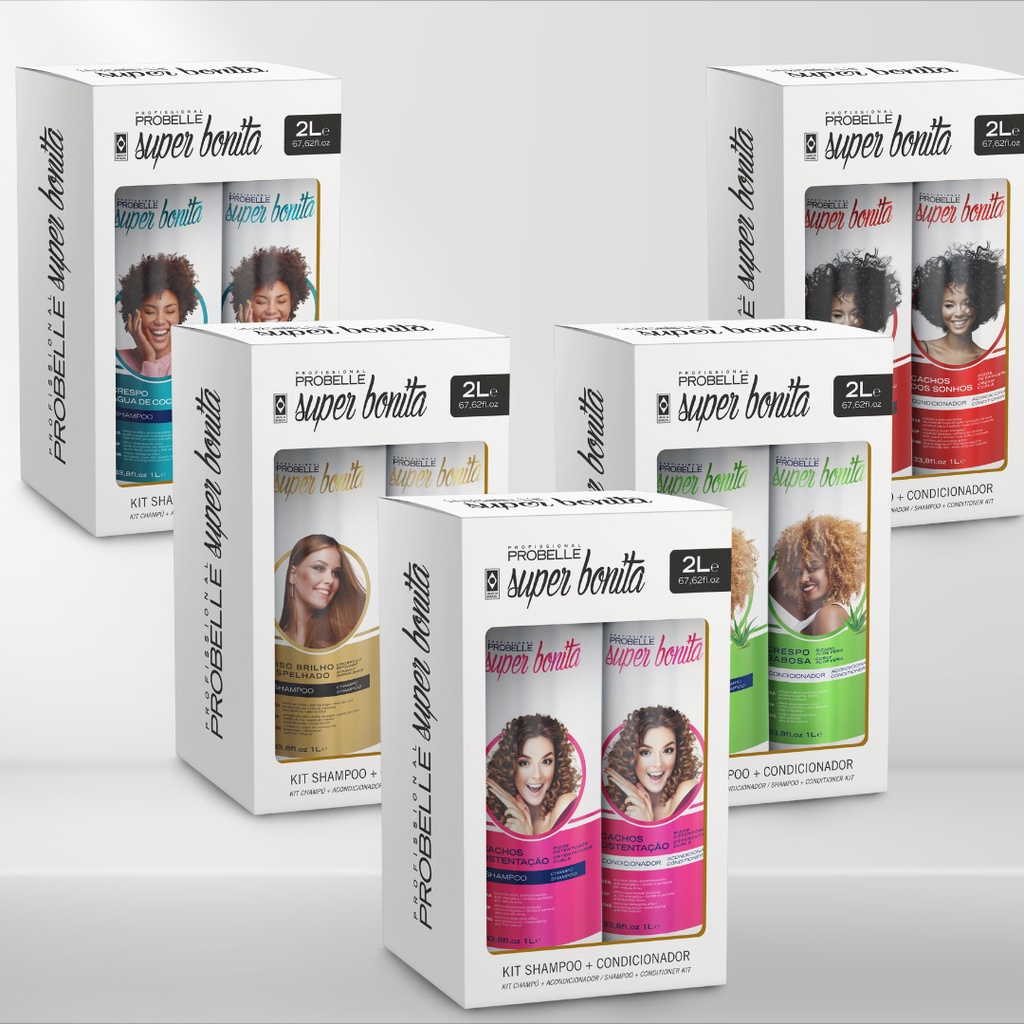 Pack Shamp. + Cond. -2 Litros - Super Bonita - Probelle | Shopee Brasil