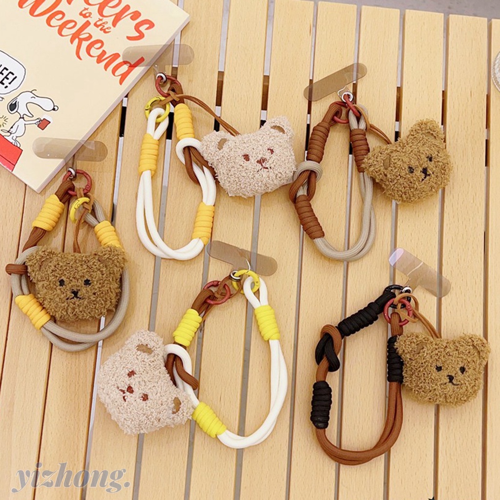 Alça Para Telefone Cute Plush Teddy Bear Decor Design Celular Anti ...