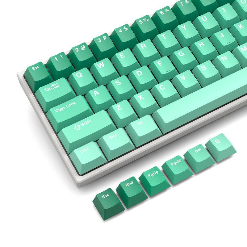 Keycaps Conjunto Chaves Teclas Gradient Green Keycap Com Puller PBT ...