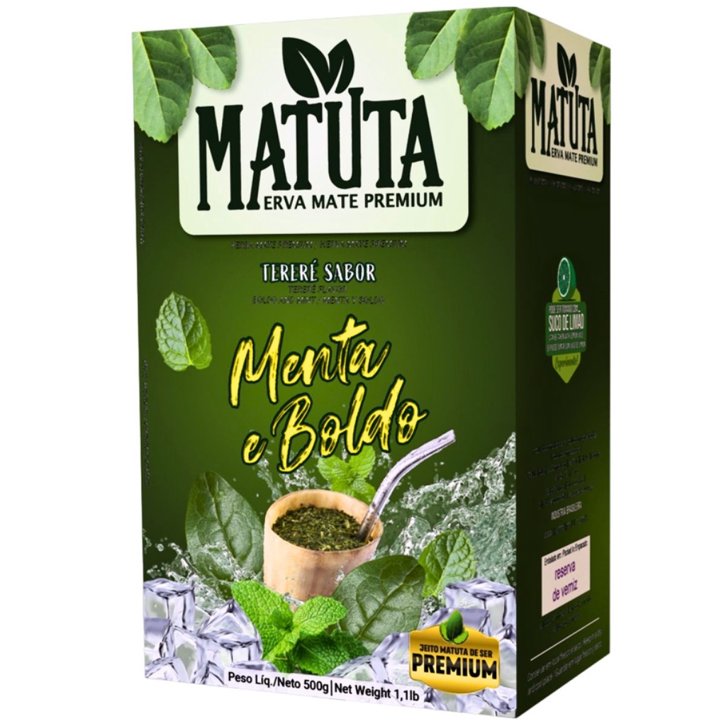 Erva Mate De Tereré Matuta Menta e Boldo 500g Premium | Shopee Brasil