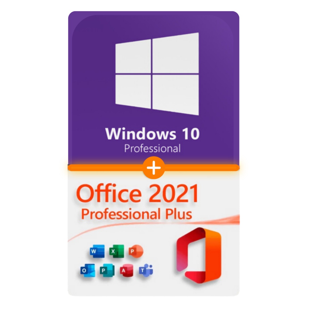 Combo Windows 10 PRO + Office 2021 Pro PLus Vitalício Originais ...