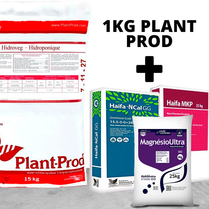 Kit Plant Prod 07-11-27 + (Mg, MKP, Nitrato de cálcio Haifa Cal GG ...