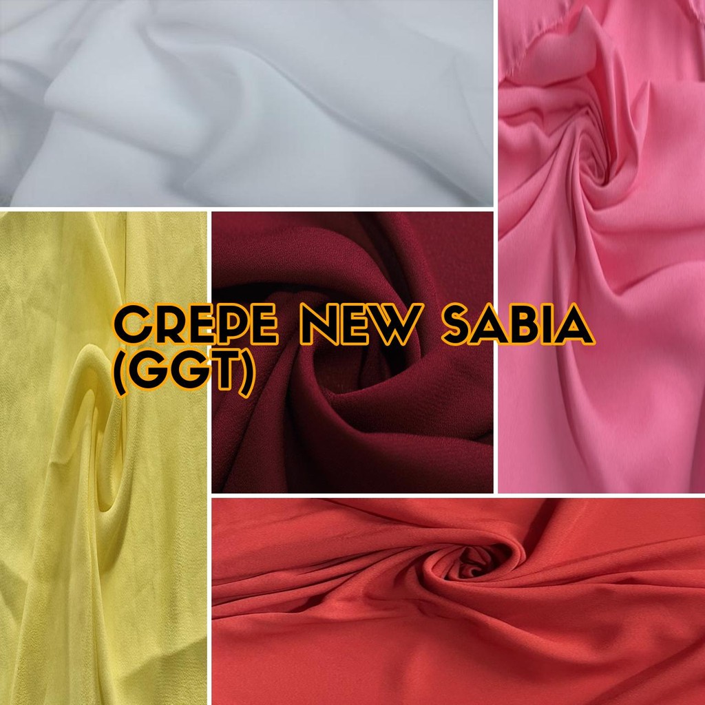 4 Metros Tecido Crepe New Sabia Crepe Georgete Liso GGT (4m x 1.45m ...