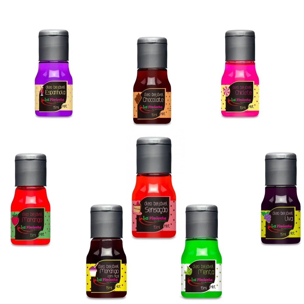 Óleo Excitante Beijável Hot 15ml Vários Sabores | Shopee Brasil