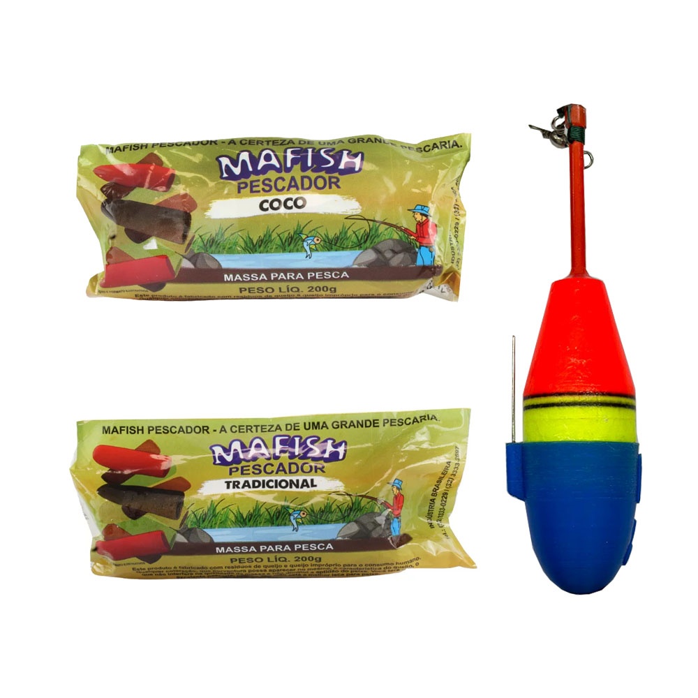 Massa Mafish 200g Coco / Tradicional + Boia Japa 60G C/ Carona | Shopee ...