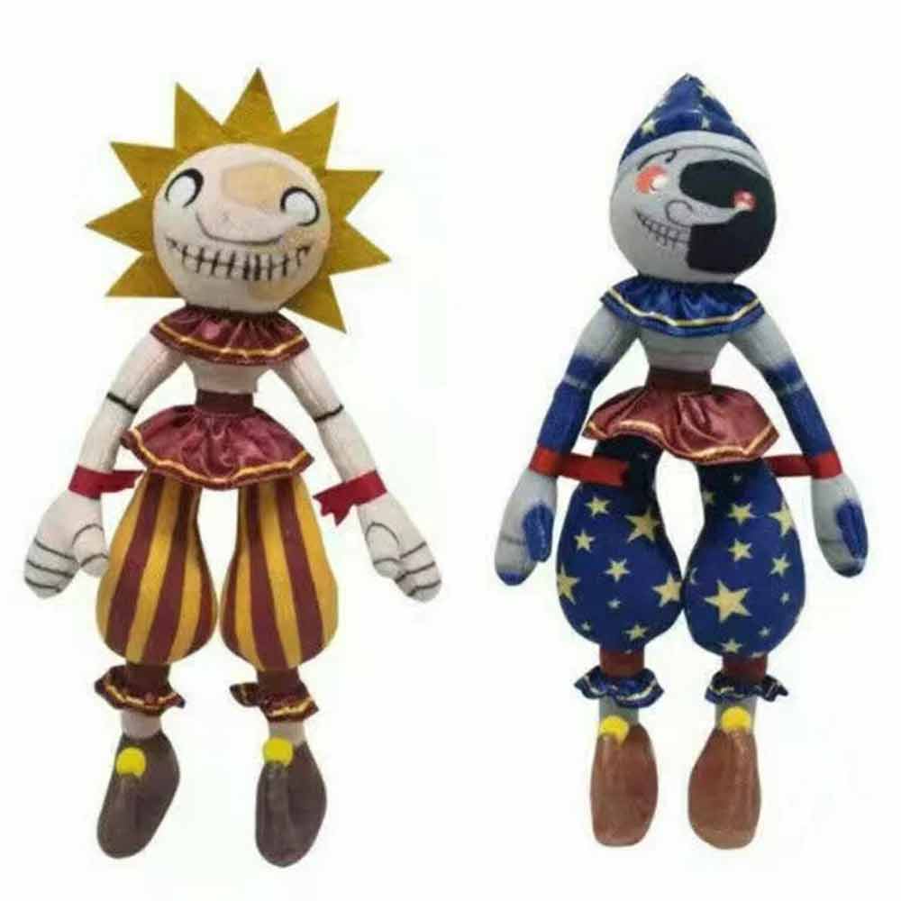 FNAF Sundrop Moondrop Clown Figure Sun Moon Doll Cartoon Plush Toy Kids ...