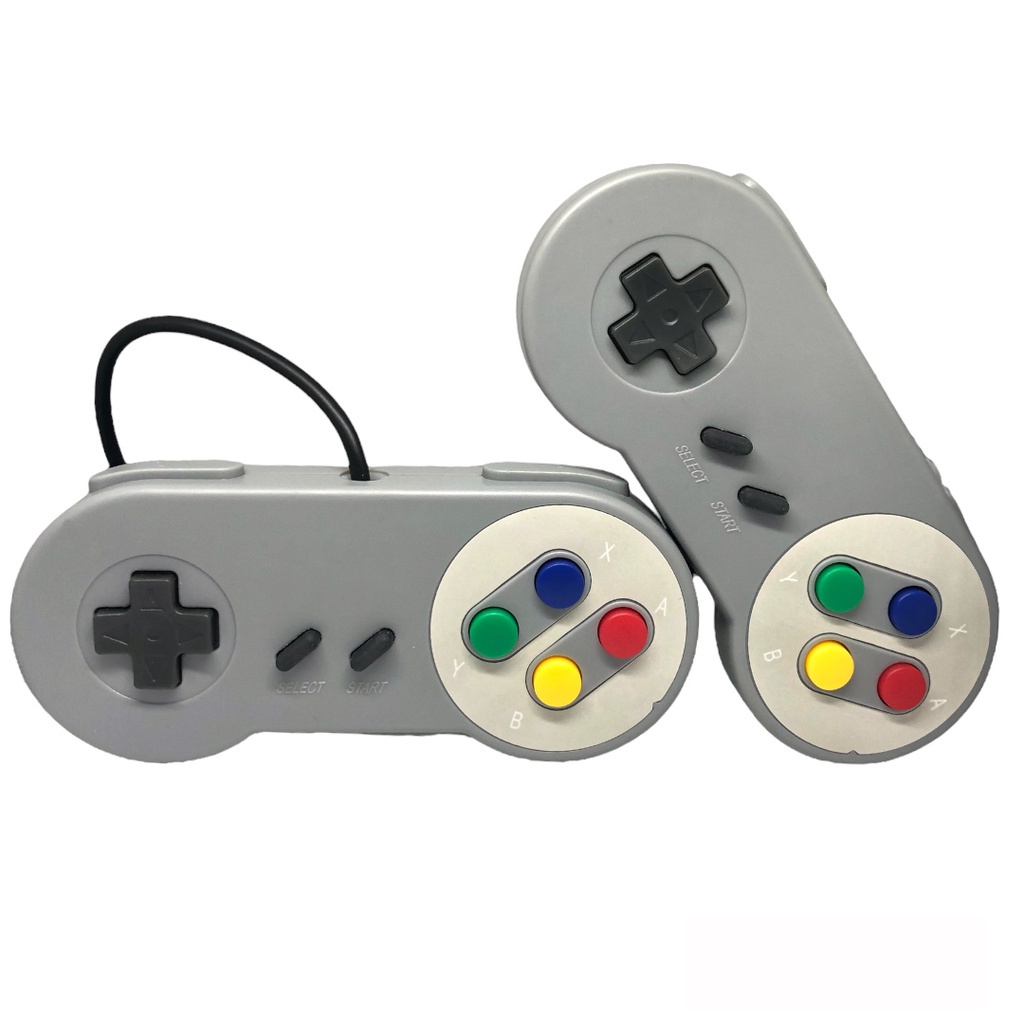 Kit C/2 Controle Super Nintendo Snes Joystick Usb Jogos Emulador Pc ...
