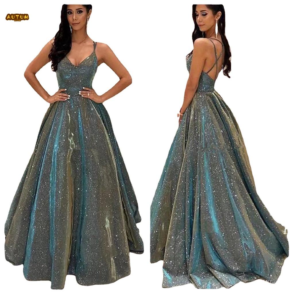 Novo Tubo Brilhante Topo De Grande Swing Vestido De Noite Longo E Com ... Novo Tubo Brilhante Topo De Grande Swing Vestido De Noite Longo E Com ...