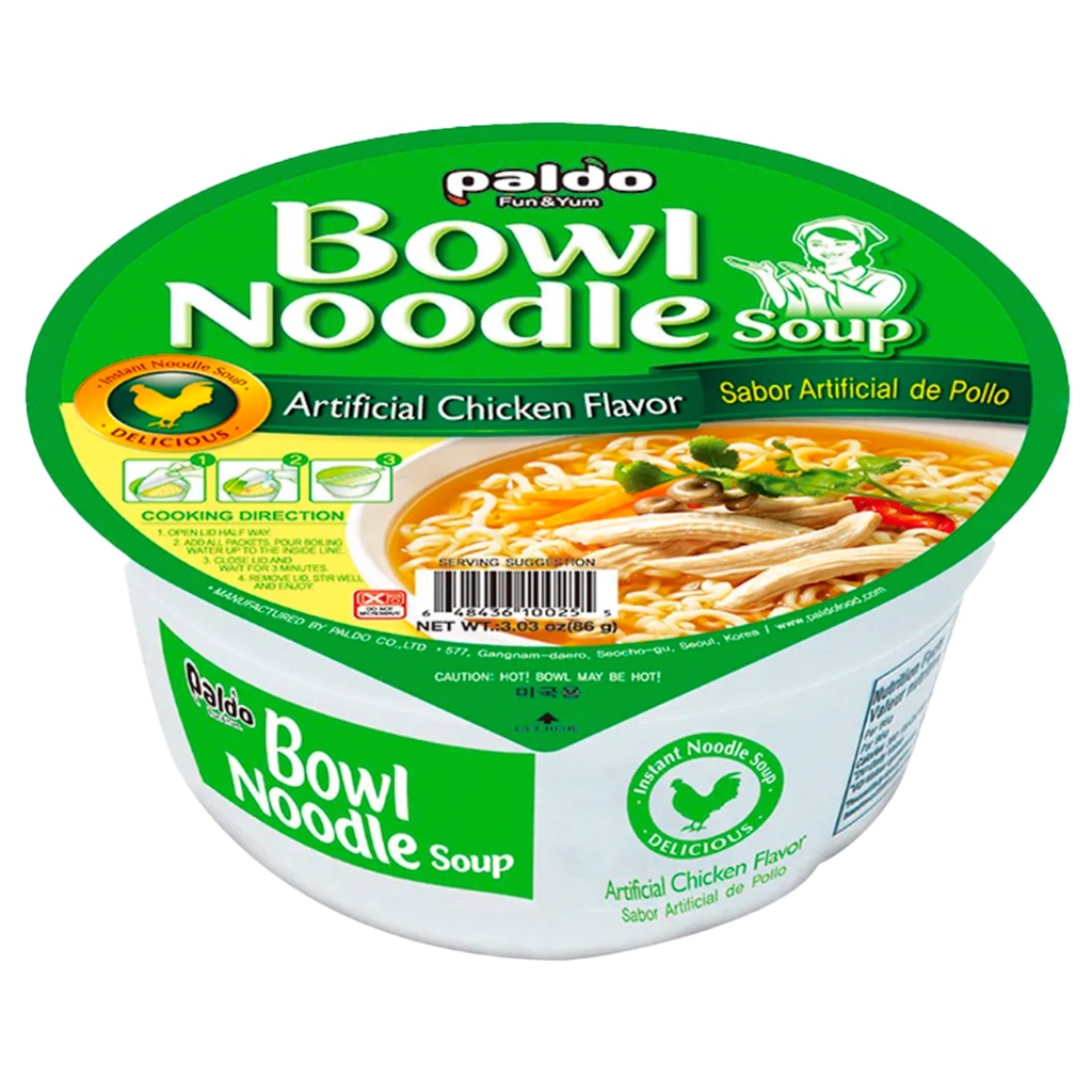 Ramen Bowl Noodle Artificial Chicken Flavor Paldo 86g | Shopee Brasil