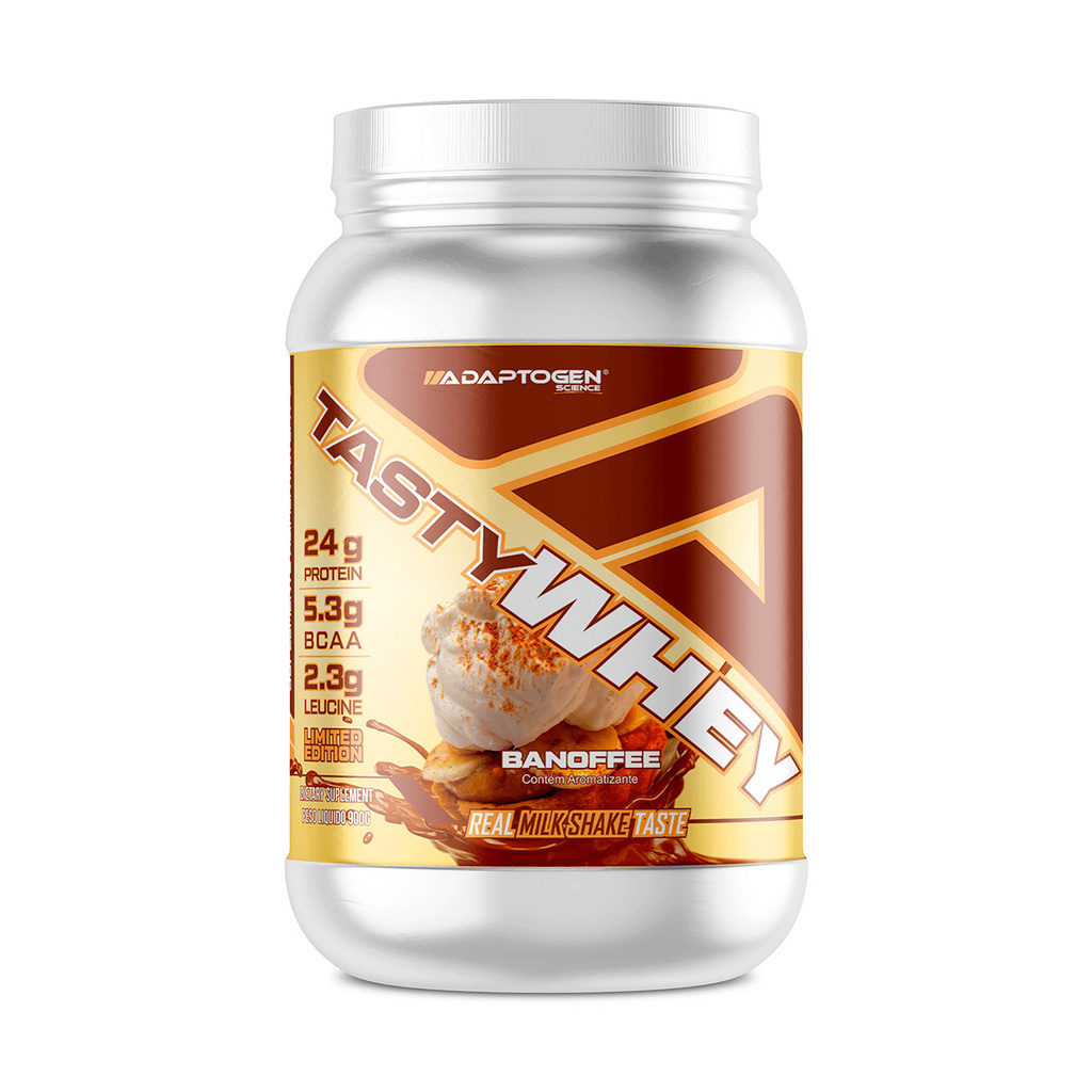 TASTY WHEY BANOFFE - 900G (ADAPTOGEN) | Shopee Brasil