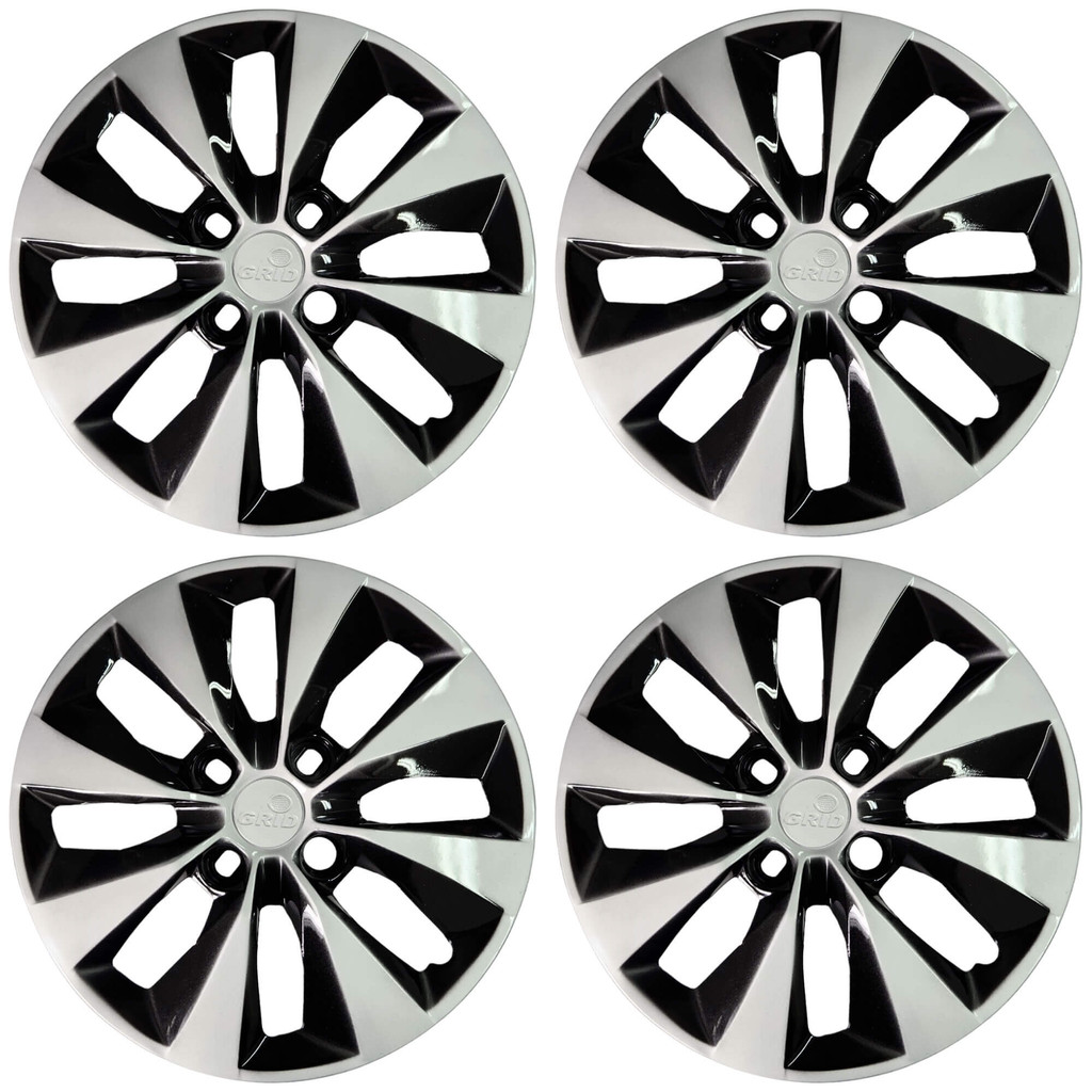 Calota Aro 14" Cor Preto/Prata Mod Gol/Voyage G5/G6 2013 (Jogo c/ 4 Calotas) Grid - 112CB-PBP-E ...