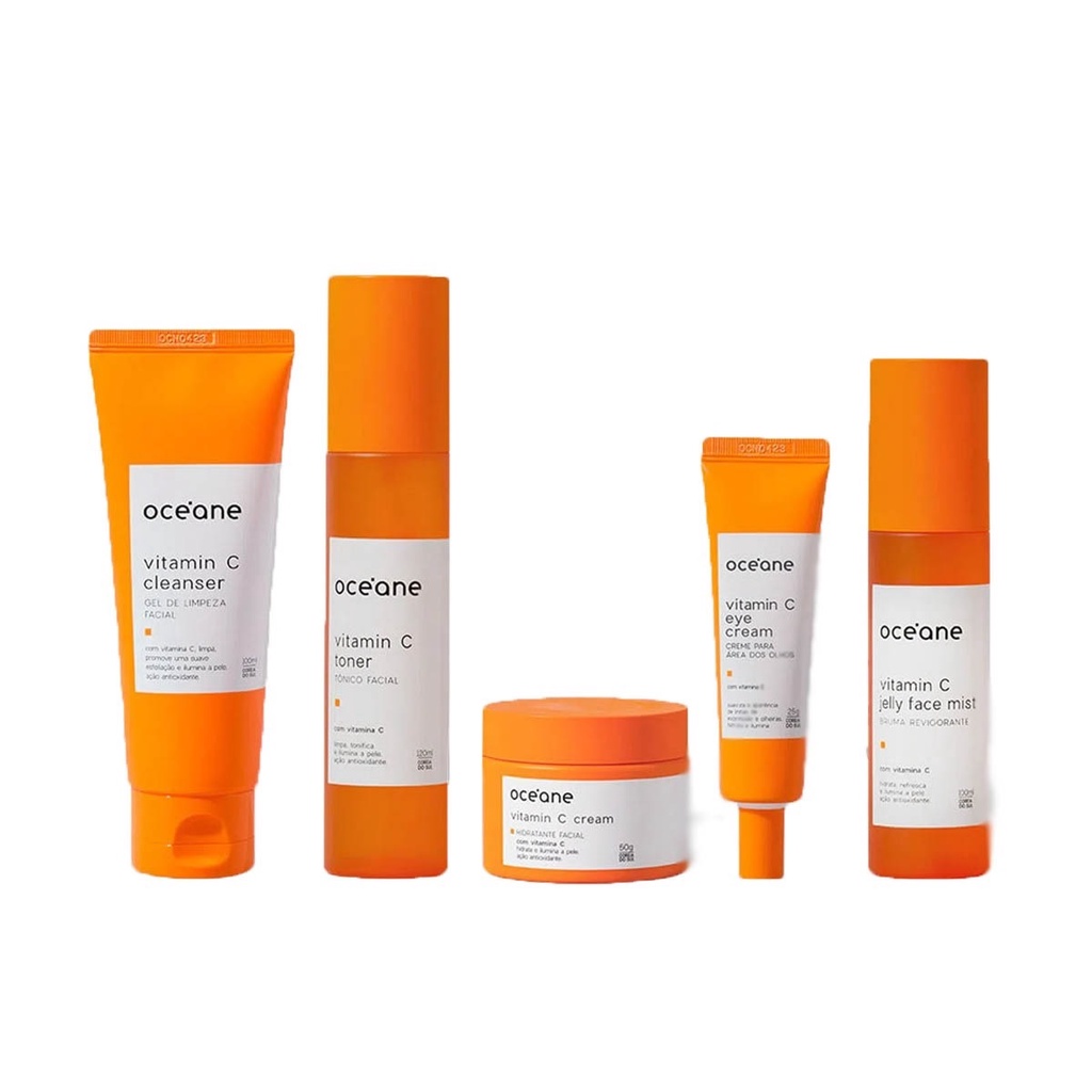 KIT SKINCARE COMPLETO VITAMINA C BY OCÉANE | Shopee Brasil