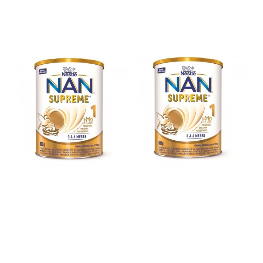 Kit 02 Formula Infantil Nan Supreme 1 800g - Nestle | Shopee Brasil